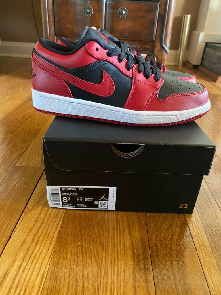 Giày Air Jordan 1 Low Reverse Bred 553558-606 - Sneaker Daily
