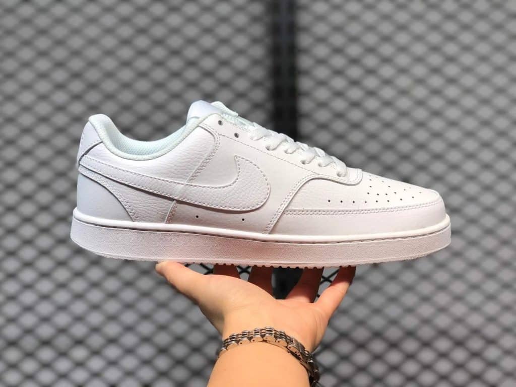 Giày nữ Nike Court Vision Low 'Triple White' CD5463-100 - Sneaker Daily