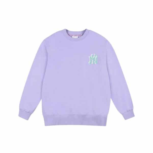 Áo Sweater MLB Play Pixel Logo New York Yankees 'Purple' 31MTG2111-50V