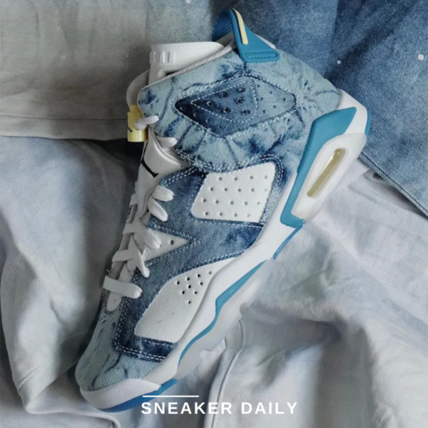 Giày Nike Air Jordan 6 Retro 'Washed Denim' (GS) DM9045-100