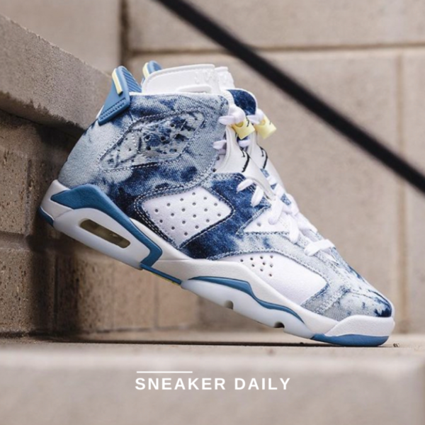 Giày Nike Air Jordan 6 Retro 'Washed Denim' (GS) DM9045-100