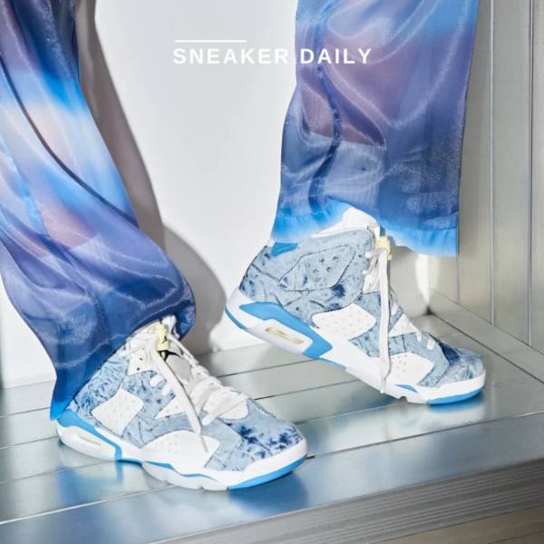 Giày Nike Air Jordan 6 Retro 'Washed Denim' (GS) DM9045-100