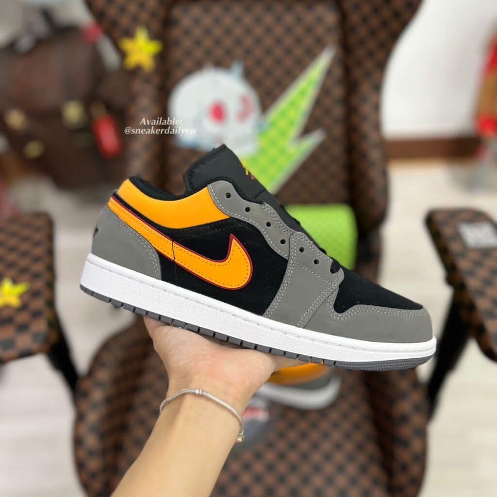 Giày Nike Air Jordan 1 Low SE 'Black Graphite Vivid Orange' FN7308-008