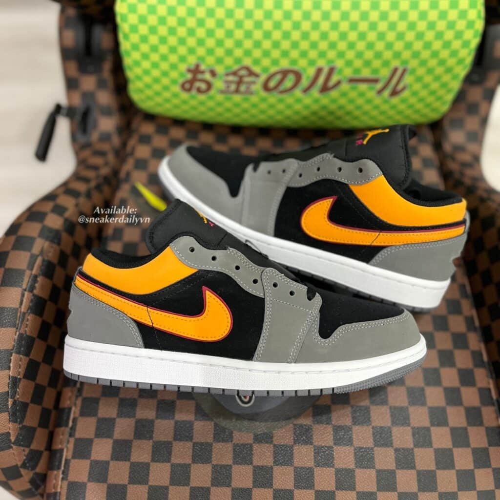 Giày Nike Air Jordan 1 Low SE 'Black Graphite Vivid Orange' FN7308-008