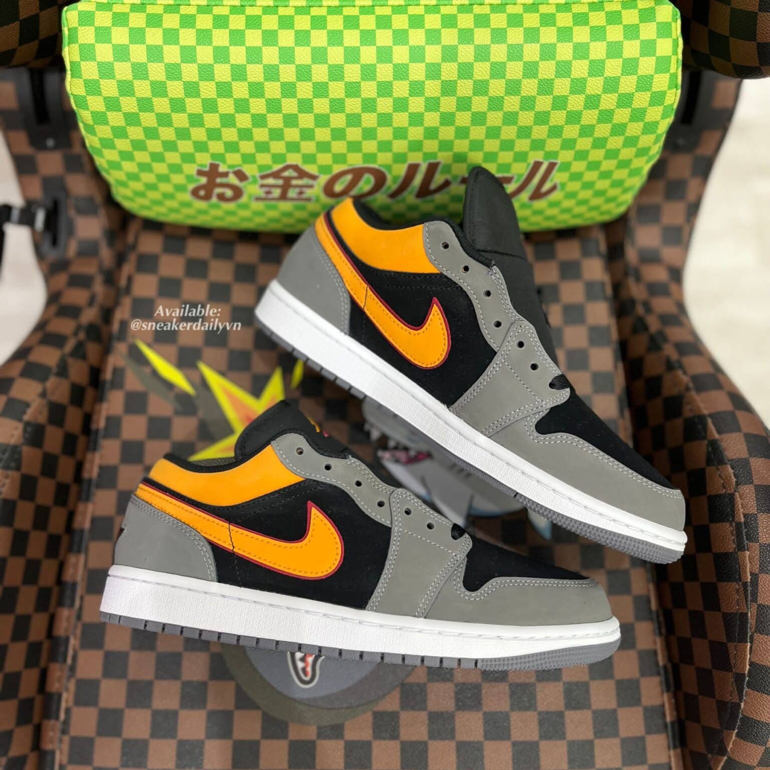 Giày Nike Air Jordan 1 Low SE 'Black Graphite Vivid Orange' FN7308-008