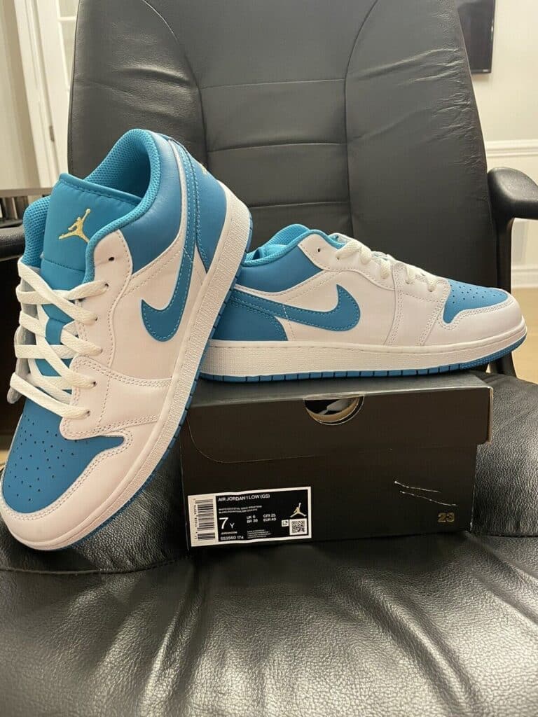 Giày Air Jordan 1 Low 'Aquatone' (GS) 553560-174