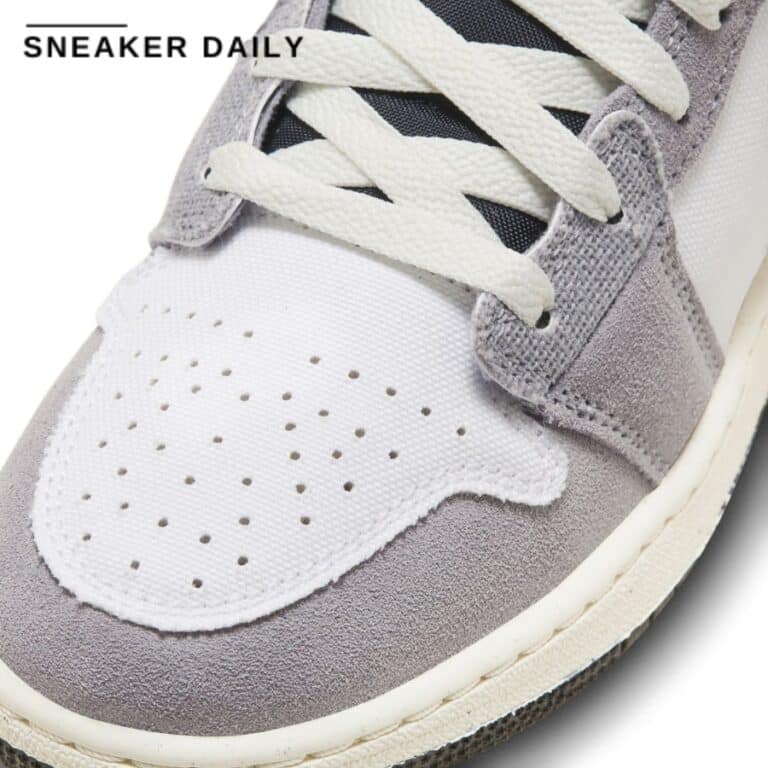 Giày Air Jordan 1 Mid SE Craft 'Inside Out - Cement Grey' (GS) FD9091-002