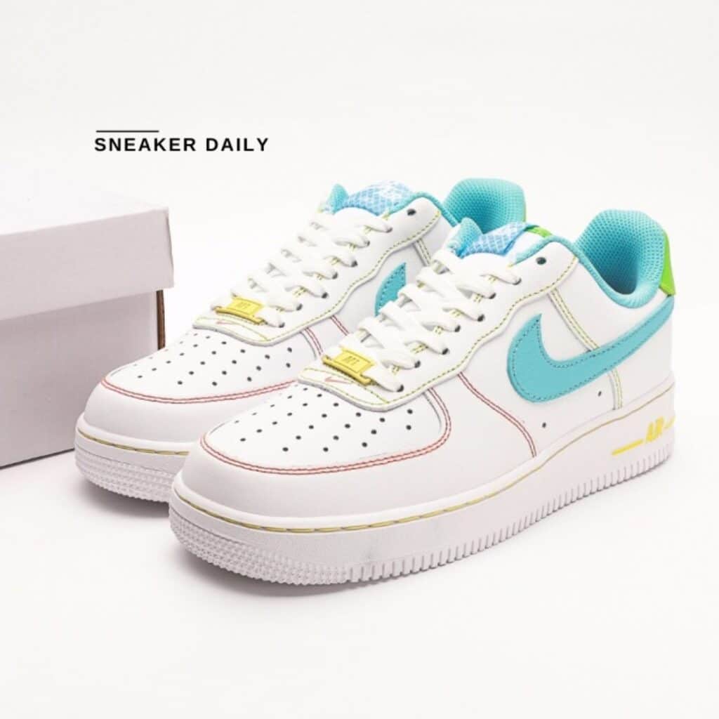 Giày Nike Air Force 1 Low 'Rainbow Stitch' (GS) FJ4614-100