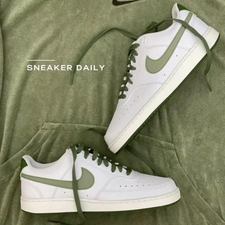 Giày Nike Court Vision Low 'White Oli Green' FJ5480-100