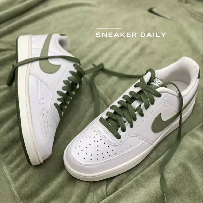 Giày Nike Court Vision Low 'White Oli Green' FJ5480-100