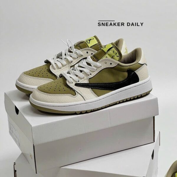 Giày Travis Scott x Air Jordan 1 Low Golf 'Neutral Olive' FZ3124-200