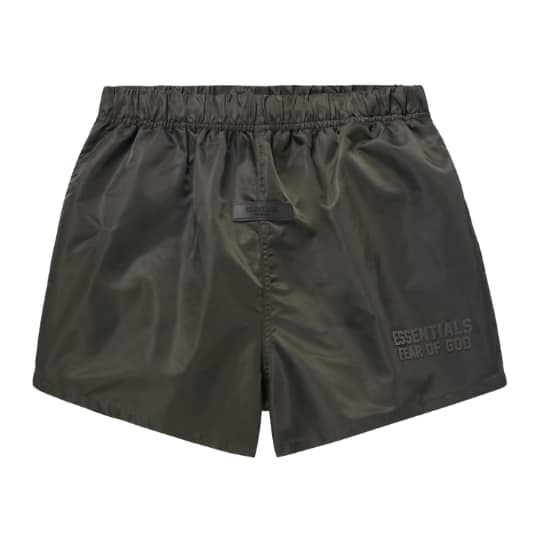 Quần Fear Of God Essentials Nylon Shorts Off Black - Sneaker Daily