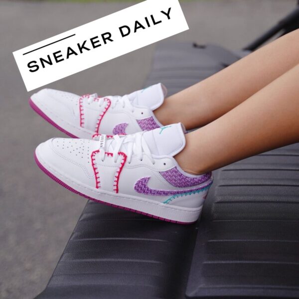 Giày Air Jordan 1 Low SE 'Knit' (GS) DM9037-100