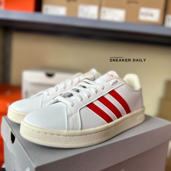 Giày Adidas Grand Court Base 'White/Red' GY2164