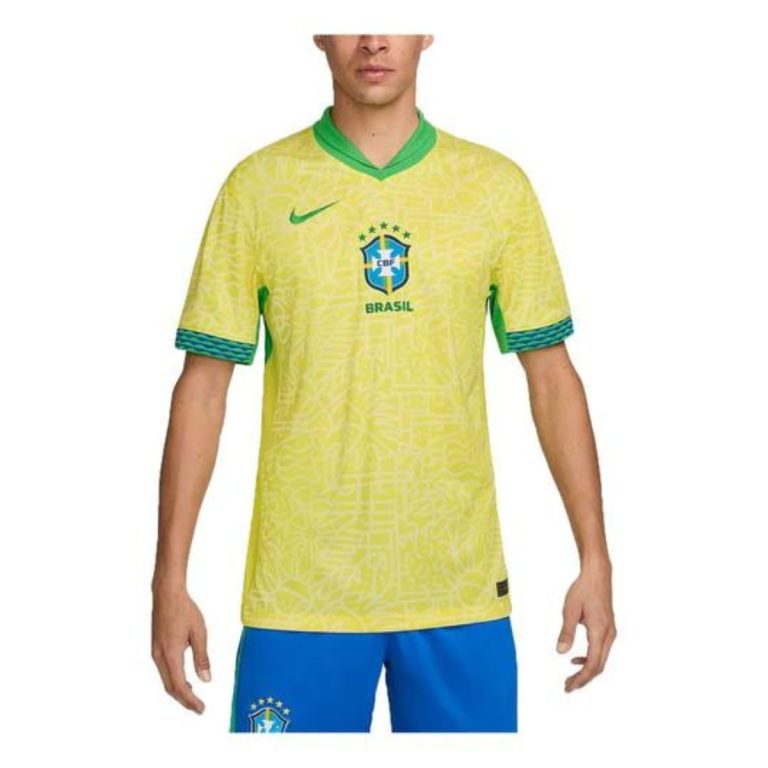 Áo Nike Dri-FIT Soccer Brazil 2024 Stadium Home Replica Jersey 'Yellow ...