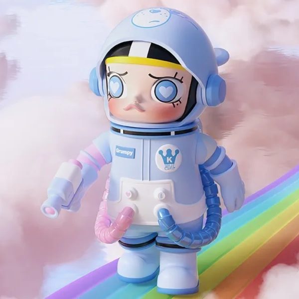 Mô Hình POP MART MEGA Space Molly Grumpy Bear 400% + 100% 6941848260208