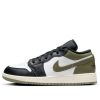 Giày (GS) Air Jordan 1 Low 'Black Toe Medium Olive' 553560-092