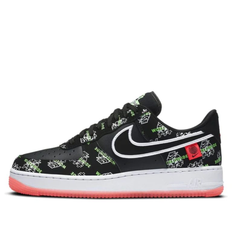 Giày Nike Air Force 1 07 LV8 Worldwide 'Black White Red' DA1343-003