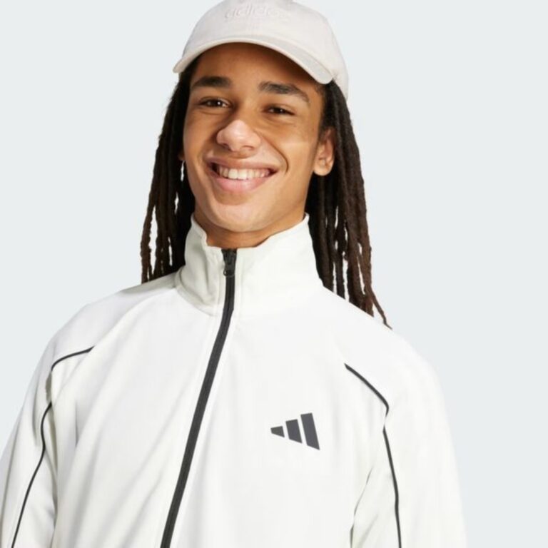 Bộ quần áo nỉ adidas Stadium 3 sọc Nam 'Off White/Black' JX5527
